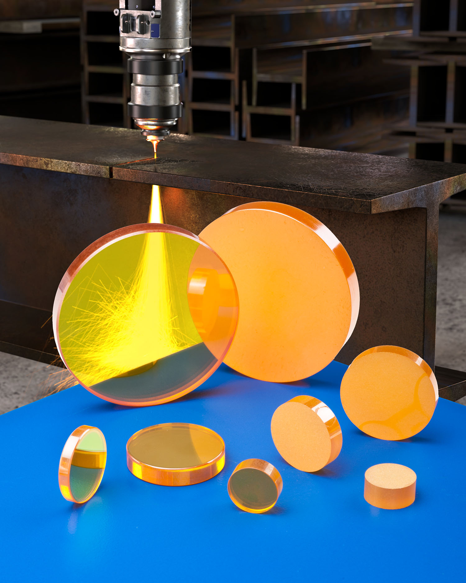 CO2 LASER LENSES FOR CUTTING HEAVY STEEL I-BEAMS - Laser Research Optics
